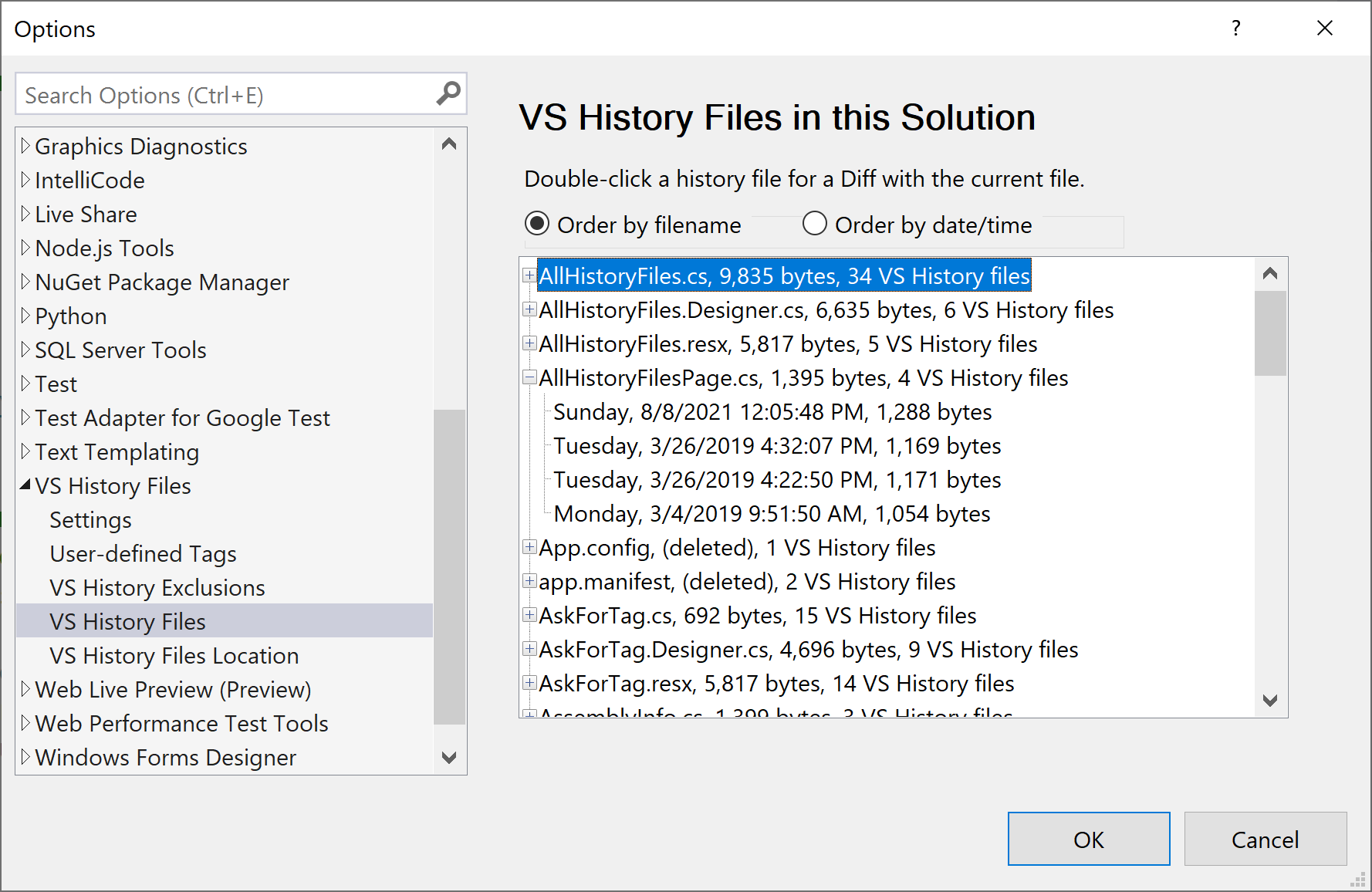 VSHistory 2022 -- Visual Studio File Histories - Visual Studio Marketplace