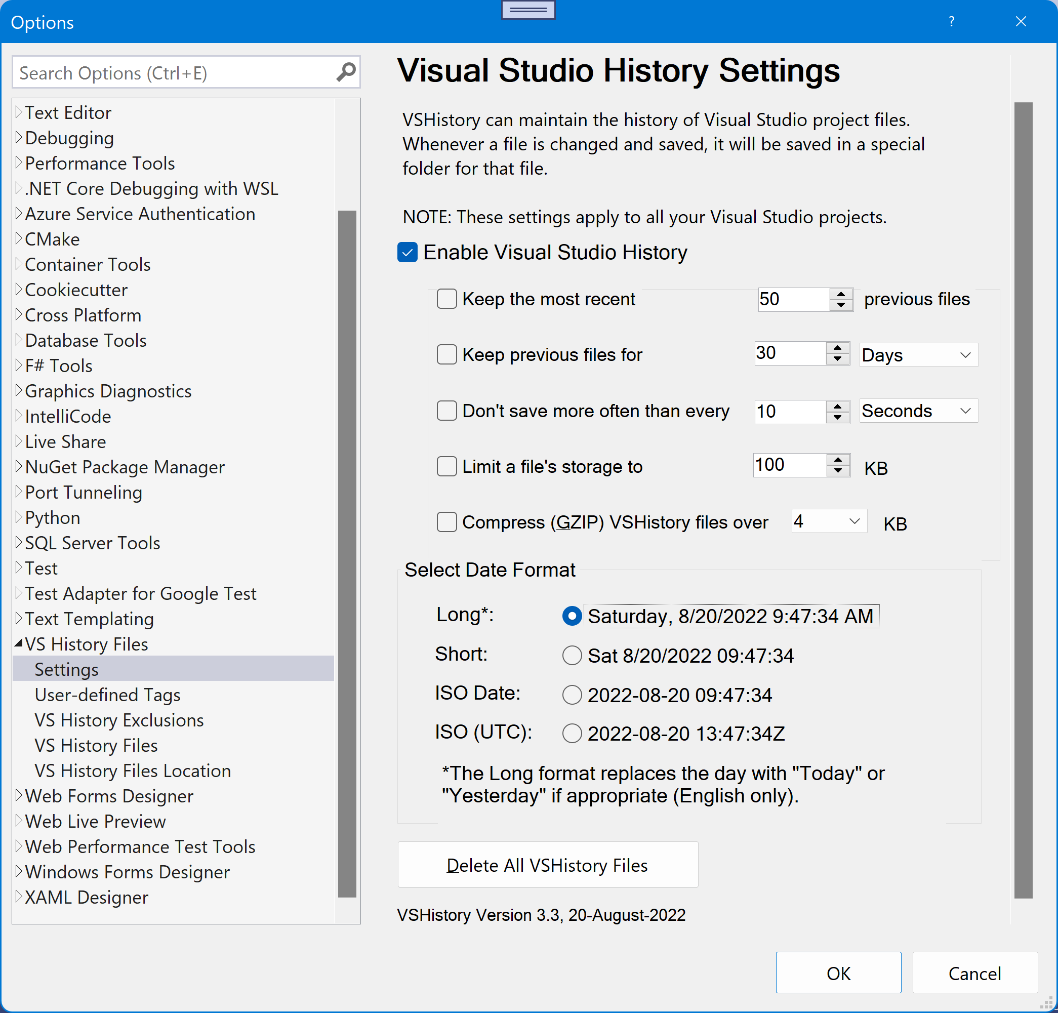 VSHistory 2022 -- Visual Studio File Histories - Visual Studio Marketplace