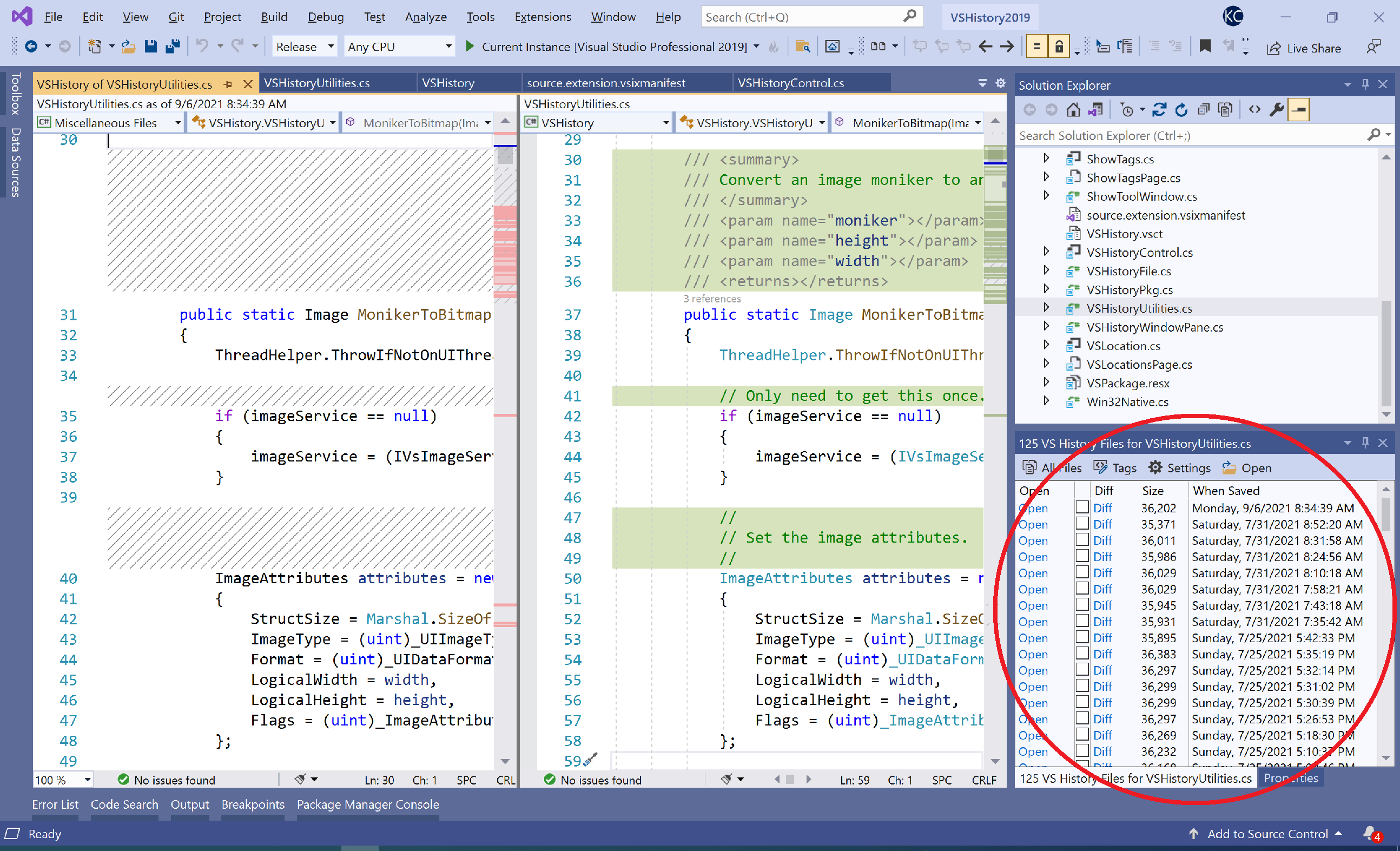 VSHistory 2022 -- Visual Studio File Histories - Visual Studio Marketplace